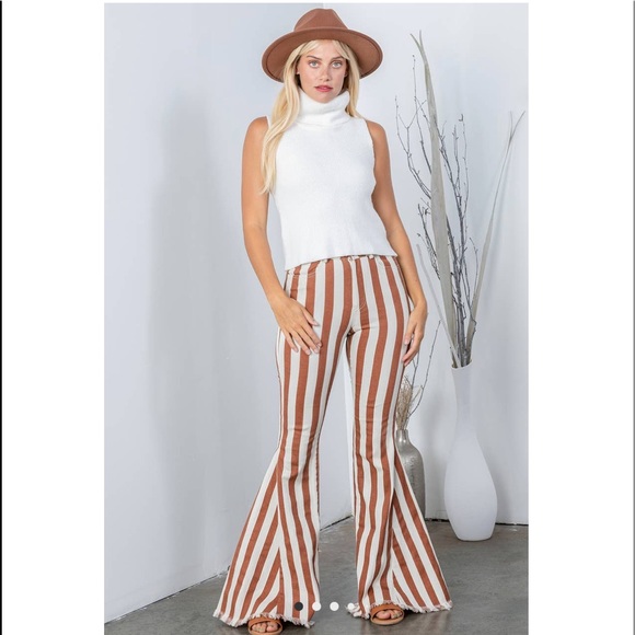 Jeans | Boho Striped Bell Bottoms | Poshmark